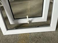 China Double Glazed Bathroom PVC Window Tempered Glass Awning Window Replacement for sale