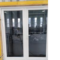 China Windproof Double Double Hinged Glass Doors PVC Impact Resistant Glass Door ODM for sale