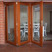 China Large Modern Aluminum Folding Door Sound Proof Double Glazed Folding Door for sale