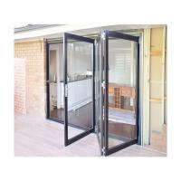 China Large Modern Aluminum Folding Door Sound Proof Double Glazed Folding Door for sale