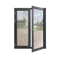 China UV Resistant Modern Interior Glass Doors Double Glass Aluminium Swing Patio Door for sale
