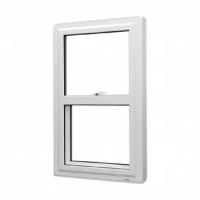 China White Frame Single Hung Vinyl Windows UPVC Profile Easy Clean for sale