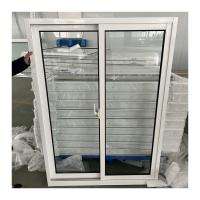China Aluminum Double Glass Sliding Window White Frame European Style for sale