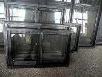 China Black Frame Aluminum Sliding Glass Window Double Glass Customized for sale