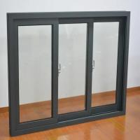China Single Glass 6063-T5 Aluminum Sliding Glass Window High Security With Fiberglass Net for sale