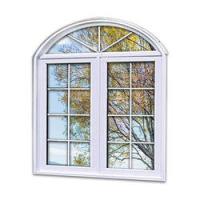 China Small Arch PVC Sliding Window Double Glazed 3 Tracks Sliding Windows For House for sale