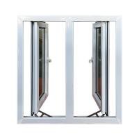 China Pvc / Upvc Double Glazed Glass Casement Window With Fly Screen European Style for sale