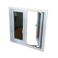 China Pvc / Upvc Double Glazed Glass Casement Window With Fly Screen European Style for sale