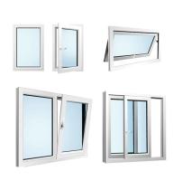 China European Style Double Glazed Tilt And Turn PVC Windows Customized Glass And Accessaries for sale