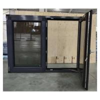 China Dark Grey Tilt And Turn UPVC Windows Tempered Double Glass Window Replacement for sale