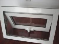 China Heat Insulation PVC Awning Window White UPVC Double Glazed Windows for sale
