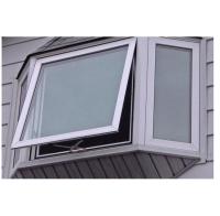China Heat Insulation PVC Awning Window White UPVC Double Glazed Windows for sale