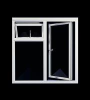 China PVC Hurricane Impact Glass Windows White Double Glass Custom Awning Windows for sale