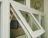 China Heat Insulated Vertical PVC Windows White Double Glazed Awning Windows for sale
