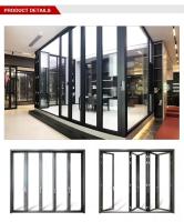 China Exterior Aluminum Glass Folding Door Soundproof Air Tight Glass Patio Folding Door for sale