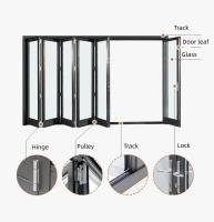 China Customized Aluminium Folding Glass Door For Balcony With Double Triple Glazing for sale