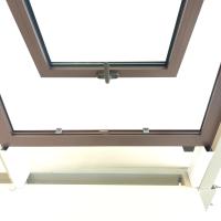 China Seamless Double Glazed Aluminum Frame Awning Windows For Bathroom Kitchen for sale