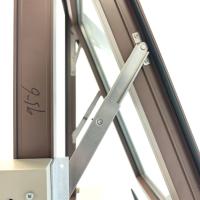 China Seamless Double Glazed Aluminum Frame Awning Windows For Bathroom Kitchen for sale