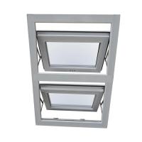 China Seamless Double Glazed Aluminum Frame Awning Windows For Bathroom Kitchen for sale