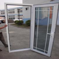 China Windproof Double Hinged Glass Entry Doors PVC Impact Resistant ODM for sale