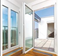 China Double Opening PVC Glass Casement Doors White Frame With Double Triple Glazed for sale