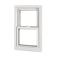 China American Style PVC Frame Double Hung Vinyl Windows Heat Insulation Low E Vinyl Windows for sale