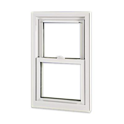 China American Style PVC Frame Double Hung Vinyl Windows Heat Insulation Low E Vinyl Windows for sale