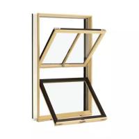China American PVC Vertical Sliding UPVC Windows Vinyl Double Hung Low E Glass Windows for sale