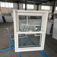 China American PVC Vertical Sliding UPVC Windows Vinyl Double Hung Low E Glass Windows for sale