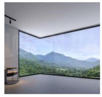 China Soundproof Panoramic Aluminum Fixed Window Triple Glazed For Living Room for sale
