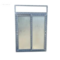 China Modern White PVC Sliding Door Waterproof Horizontal Tempered Glass Sliding Door for sale