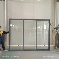 China Modern Hurricane Proof Aluminum Sliding Doors Impack Glazed Sliding Door Customizable for sale