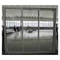 China Powder Coated Aluminum Double Glass Sliding Door With Screen For House for sale