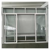 China Powder Coated Aluminum Double Glass Sliding Door With Screen For House for sale