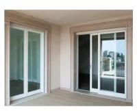 China Exterior PVC Sliding Door Double Tempered Glass Patio Balcony Sliding Glass Doors for sale