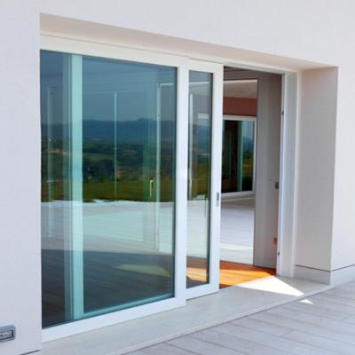 China Custom Modern PVC Patio Double Sliding Door Balcony Double Tempered Glass Door for sale