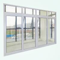 China Hurricane Impact  UPVC / PVC Sliding Door White Vinyl Frame Double Glazed Glass Door for sale