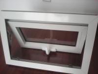 China 900x900mm Single Glazed Top Hung Awning Window UPVC Profile PVC Awning Glass Window for sale