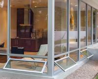 China Impact Hurricane Aluminum Awning Window Tempered Glass Top Hung Awning Windows for sale