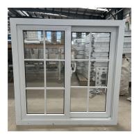 China UPVC / PVC Sliding Window And Door Stained Glass Sliding Windows With Grill for sale