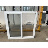 China Double Sliding Mesh Flush Sash PVC Sliding Window Clear Tempered Glass Window for sale