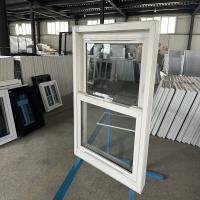 China White Vertical Double Hung Vinyl Windows Vinyl Frame Low E Insulated Vinyl Windows for sale