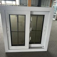 China Hurricane Impact Double Glazed Pvc Profile UPVC Sliding Windows With Impact Laminate Glass for sale