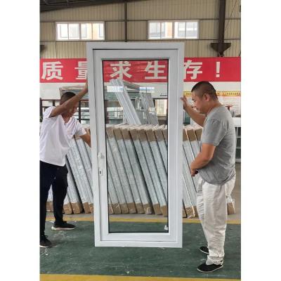 China Windproof Double Hinged Glass Entry Doors PVC Impact Resistant ODM for sale