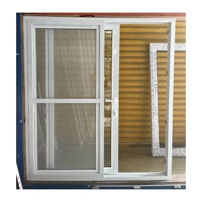 China White PVC UPVC Patio Sliding Door Exterior With Mosquito Net for sale