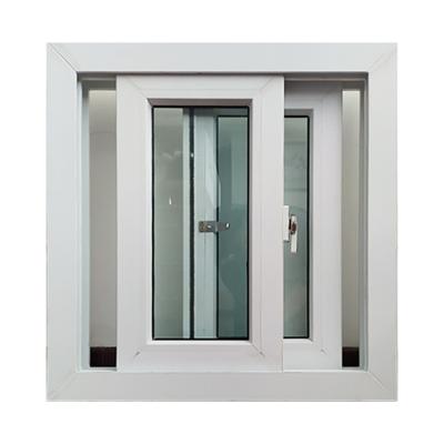 China Double Pane Sliding Glass PVC Windows UPVC Vinyl Sliding Window for sale
