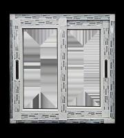 China Double Pane Sliding Glass PVC Windows UPVC Vinyl Sliding Window for sale