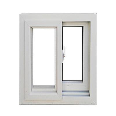 China European Style PVC Plastic Upvc Sliding Double Window Sound Proof Hurricane Windows for sale