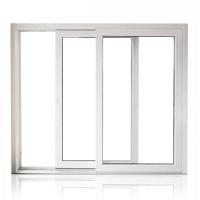 China European Style PVC Plastic Upvc Sliding Double Window Sound Proof Hurricane Windows for sale