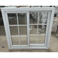 China Sliding Opening Upvc / Pvc Doors and Windows Hurricane Impact Sliding Window with Grill for sale